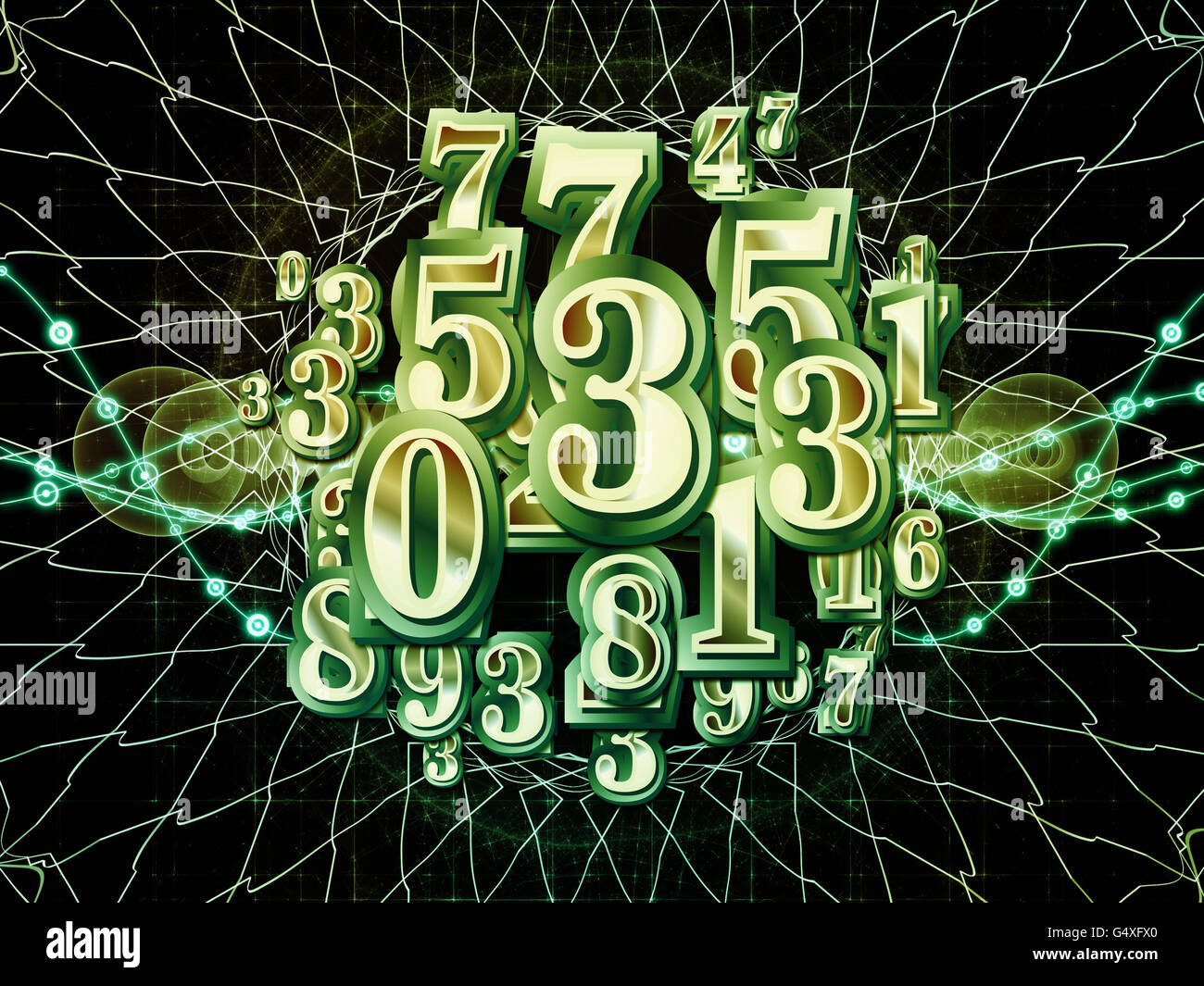 Digital Swirl series. Interplay of digits and technological patterns on ...