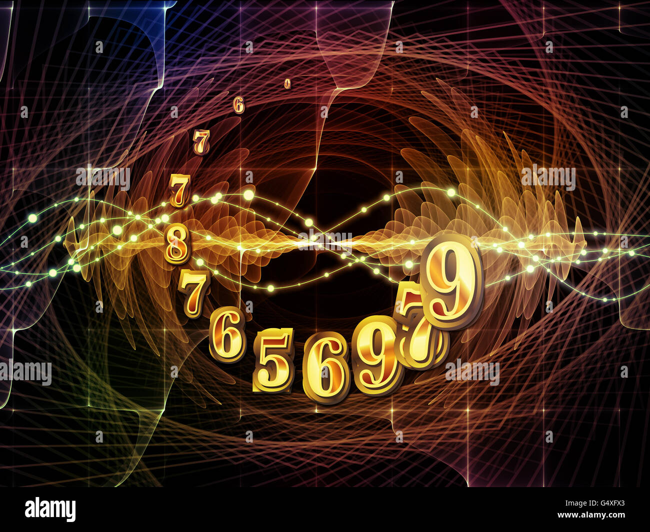Digital Swirl series. Background design of digits and technological ...