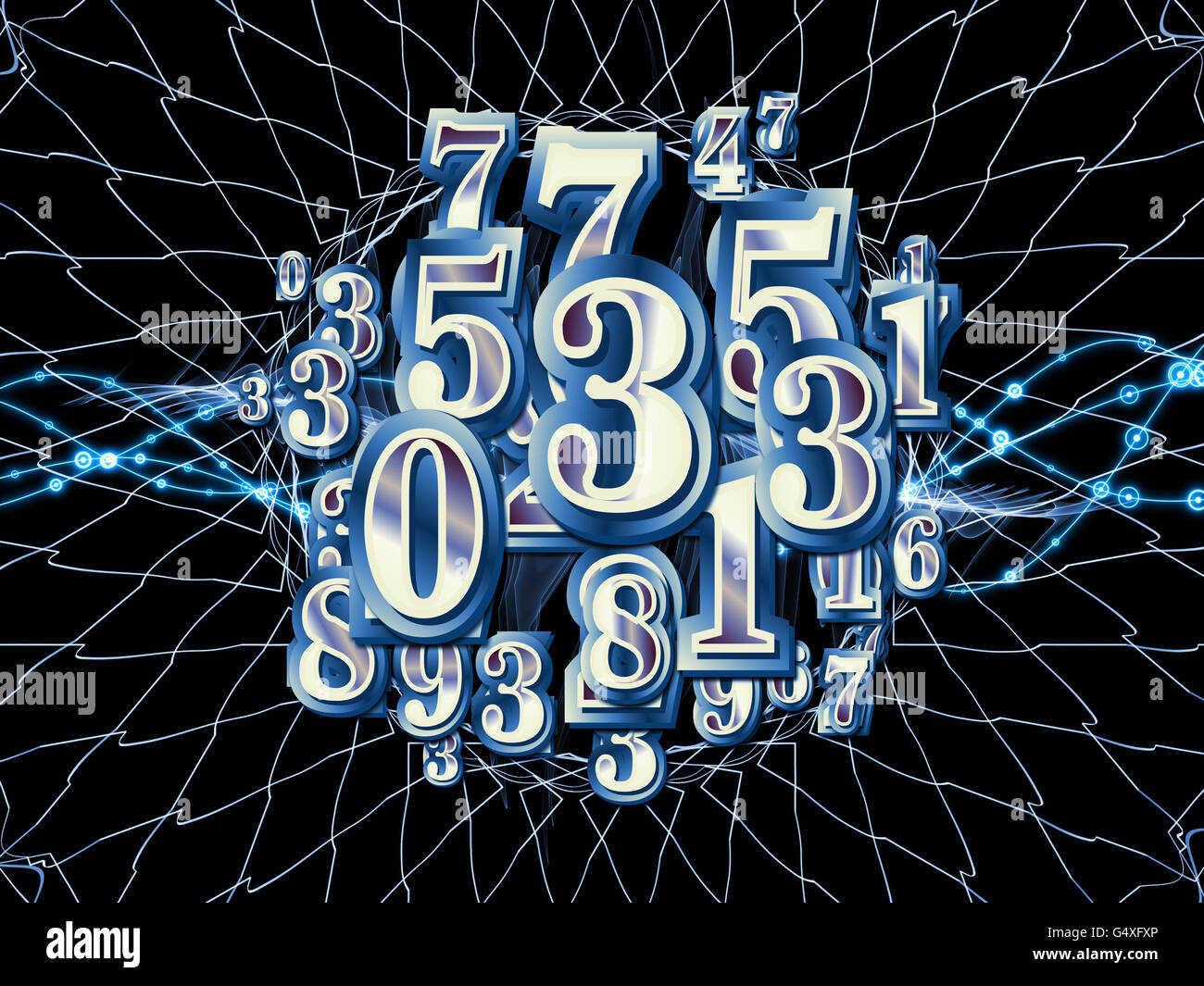 Digital Swirl series. Backdrop of digits and technological patterns on ...