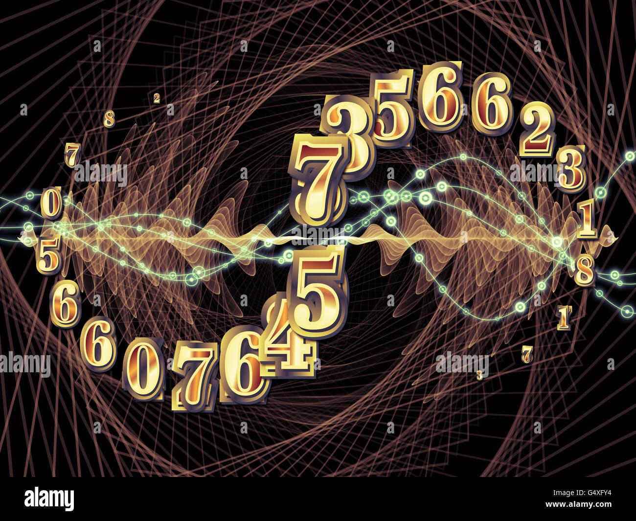 Digital Swirl series. Backdrop composed of digits and technological ...