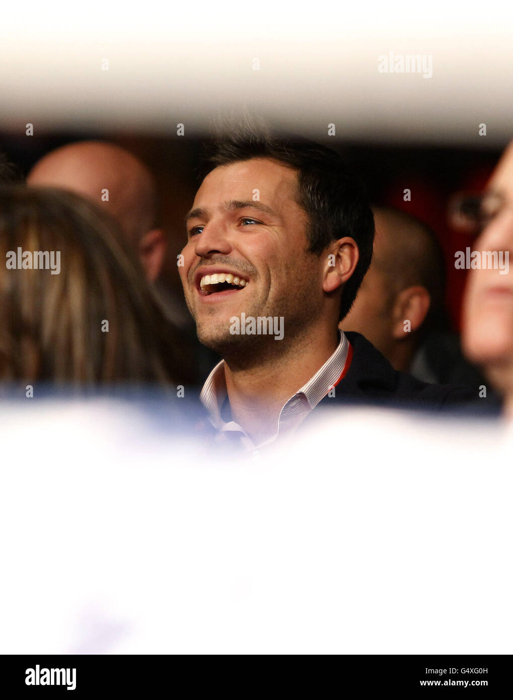 Mark Wright seen at DeGale's European title fight - Liverpool. TOWIE ...