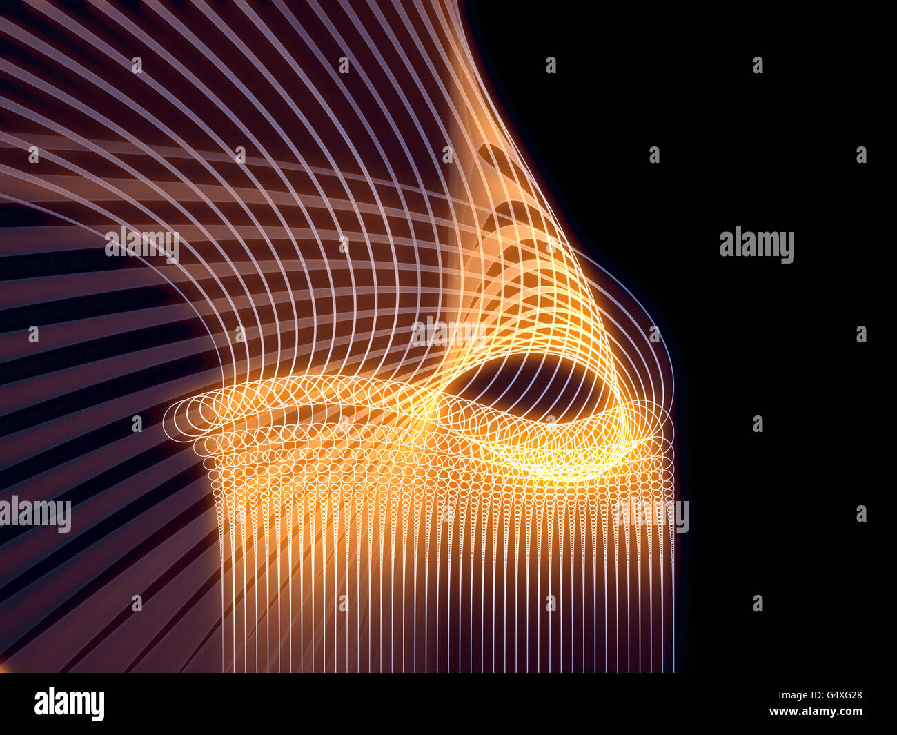 Grid Worlds Two series. Artistic abstraction composed of glowing ...