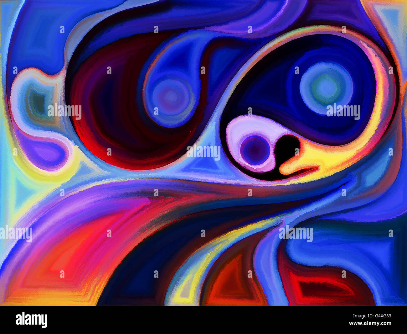 Motion of Colors series. Abstract design made of swirls of colors on ...