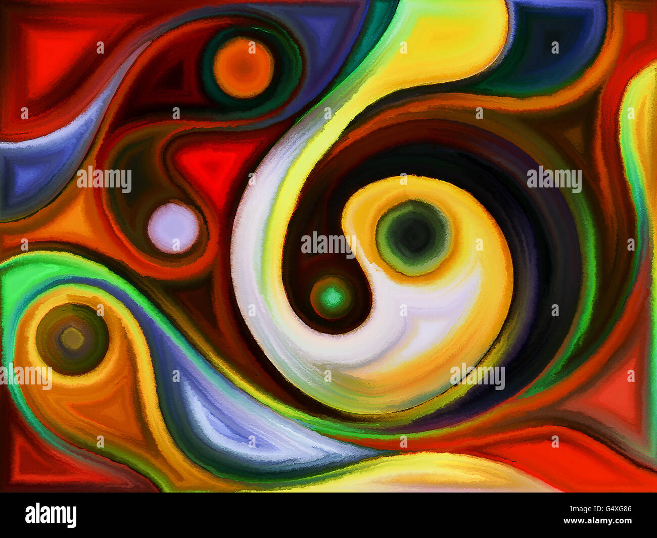 Motion of Colors series. Backdrop of swirls of colors on the subject of ...
