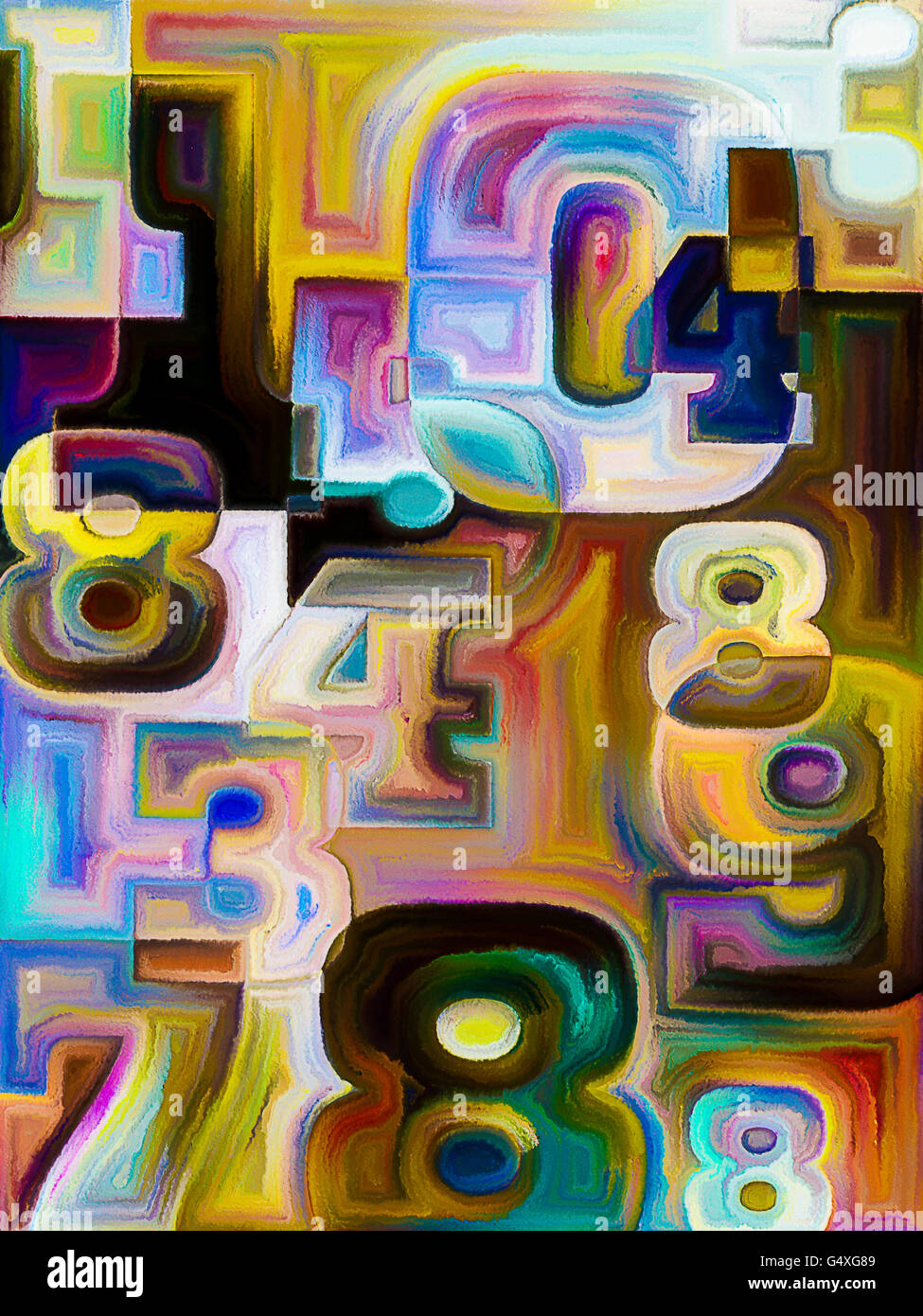 Decimal Paint series. Interplay of painted decimal digits on the ...