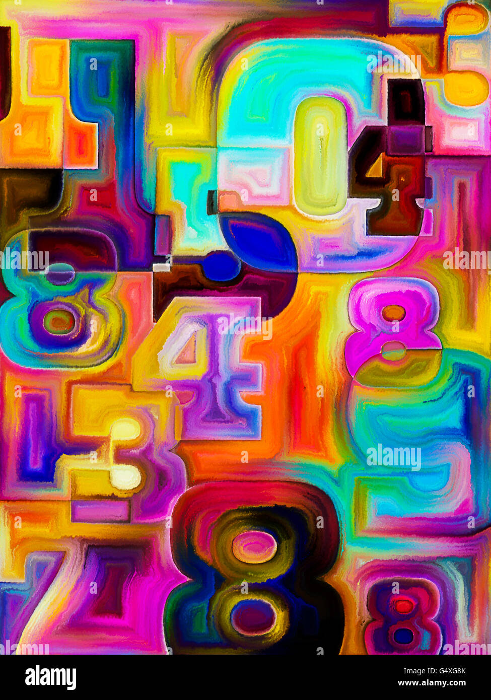 Decimal Paint series. Design composed of painted decimal digits as a ...