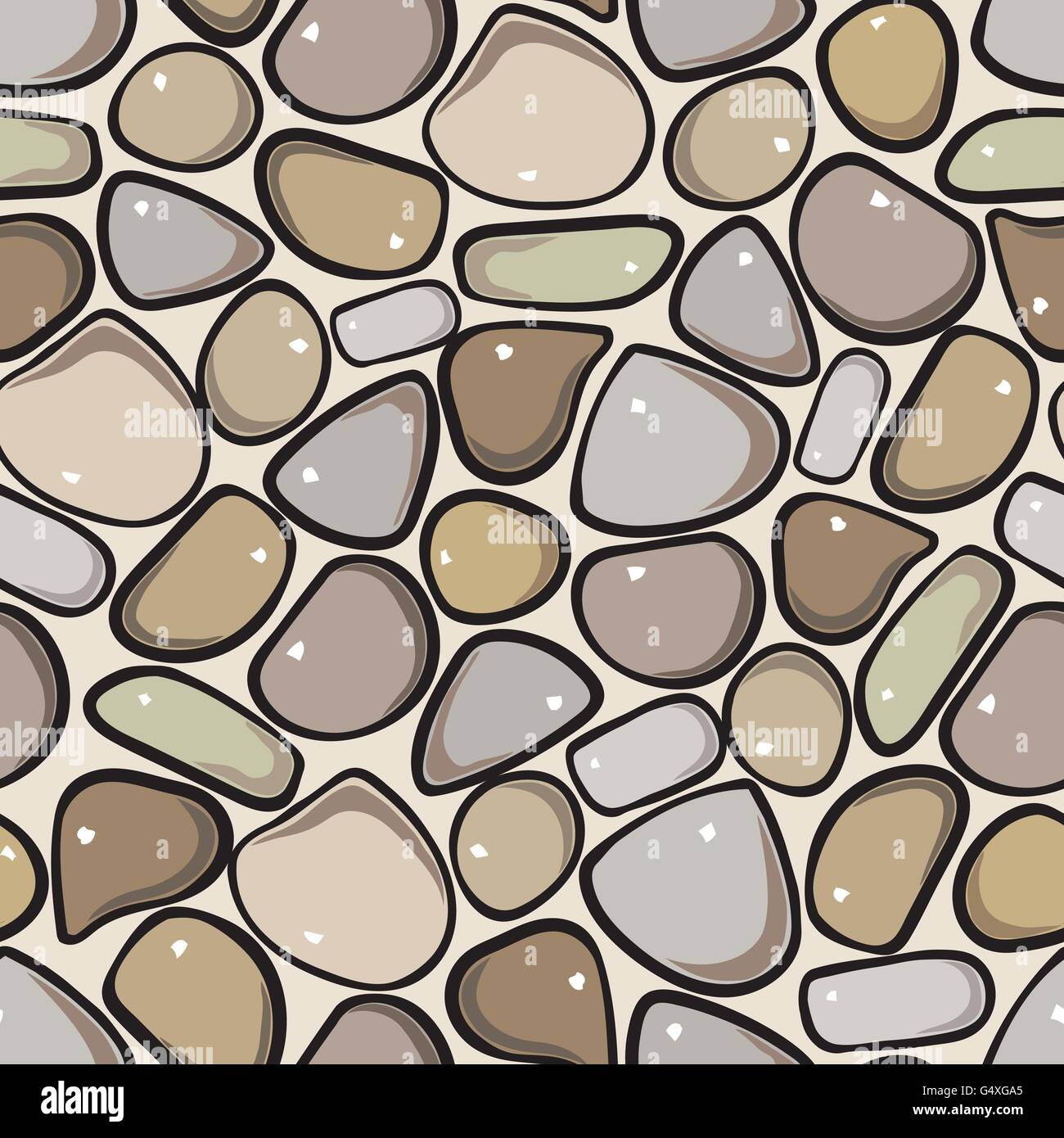 Pebble garden pattern path Stock Vector Images - Alamy