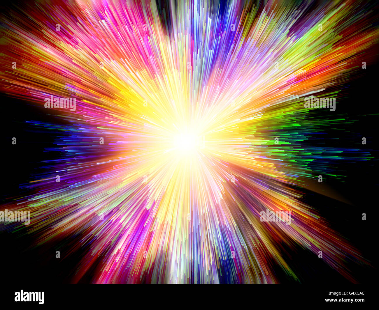 Color Explosion series. Creative arrangement of colorful streaks as a ...