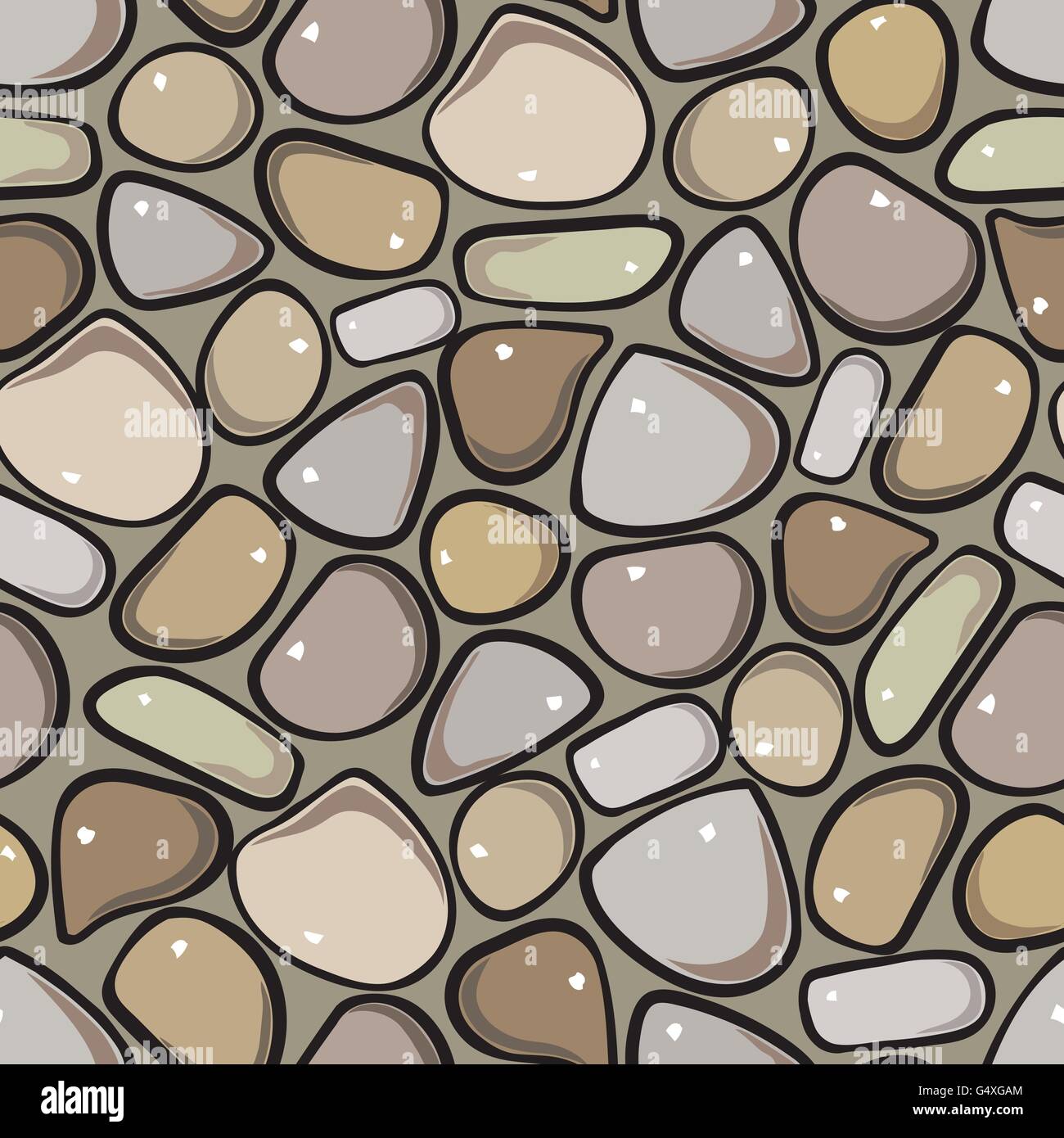 Seamless Pattern - Pebble cobblestone background Stock Vector Image & Art - Alamy