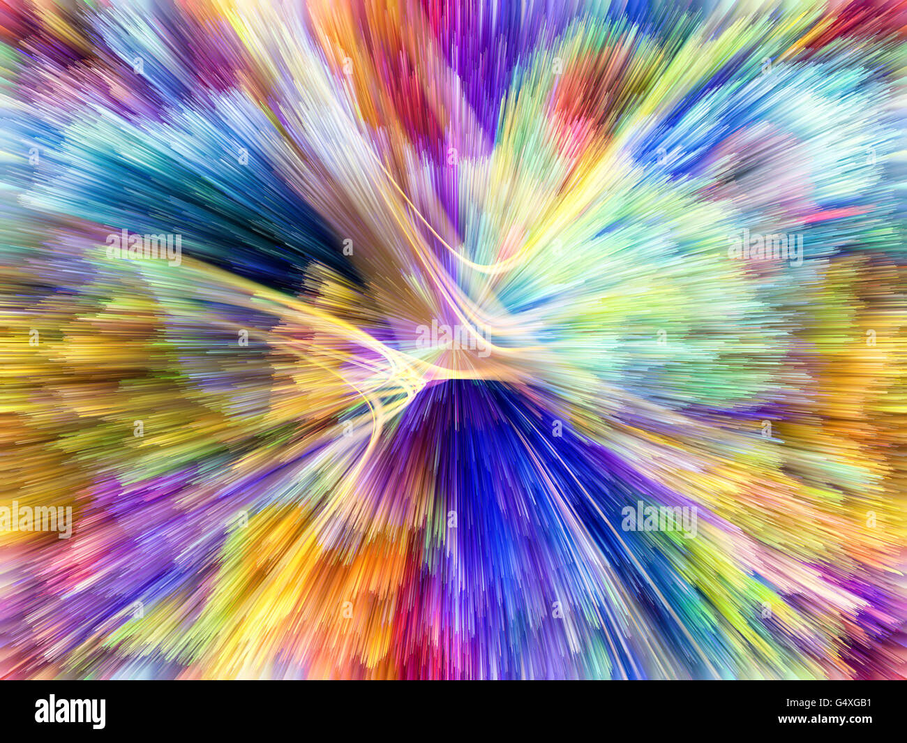 Color Explosion series. Composition of colorful streaks on the subject ...