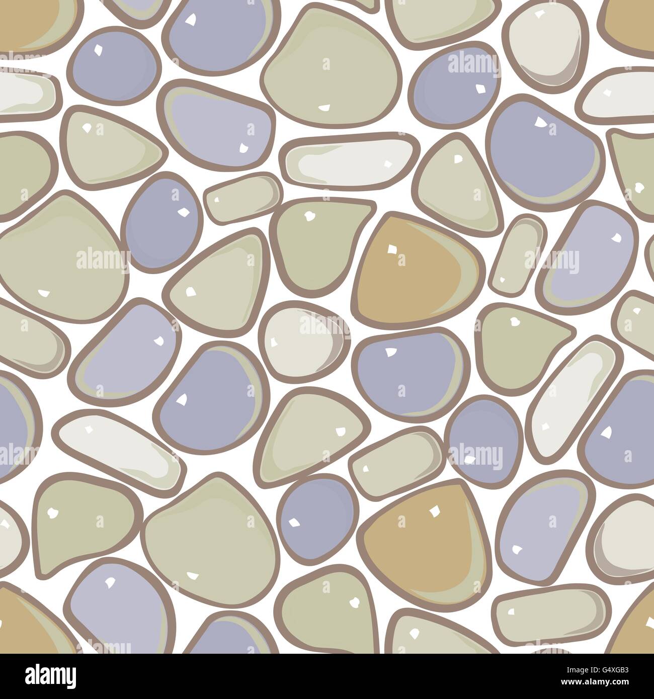 Seamless Pattern - Pebble cobblestone background Stock Vector Image ...