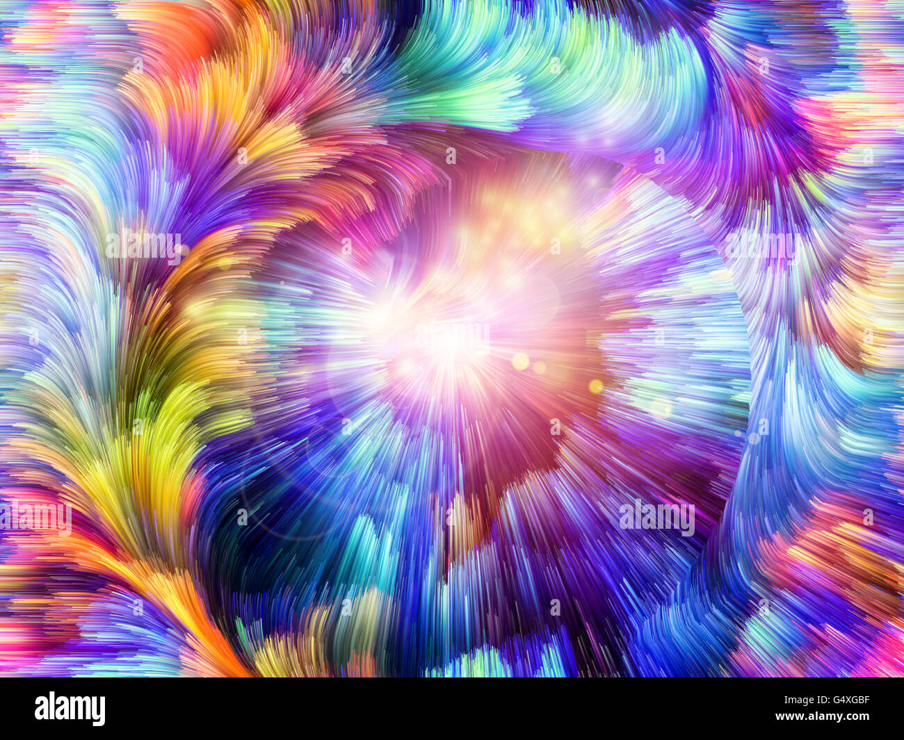 Color Explosion series. Composition of colorful streaks on the subject ...