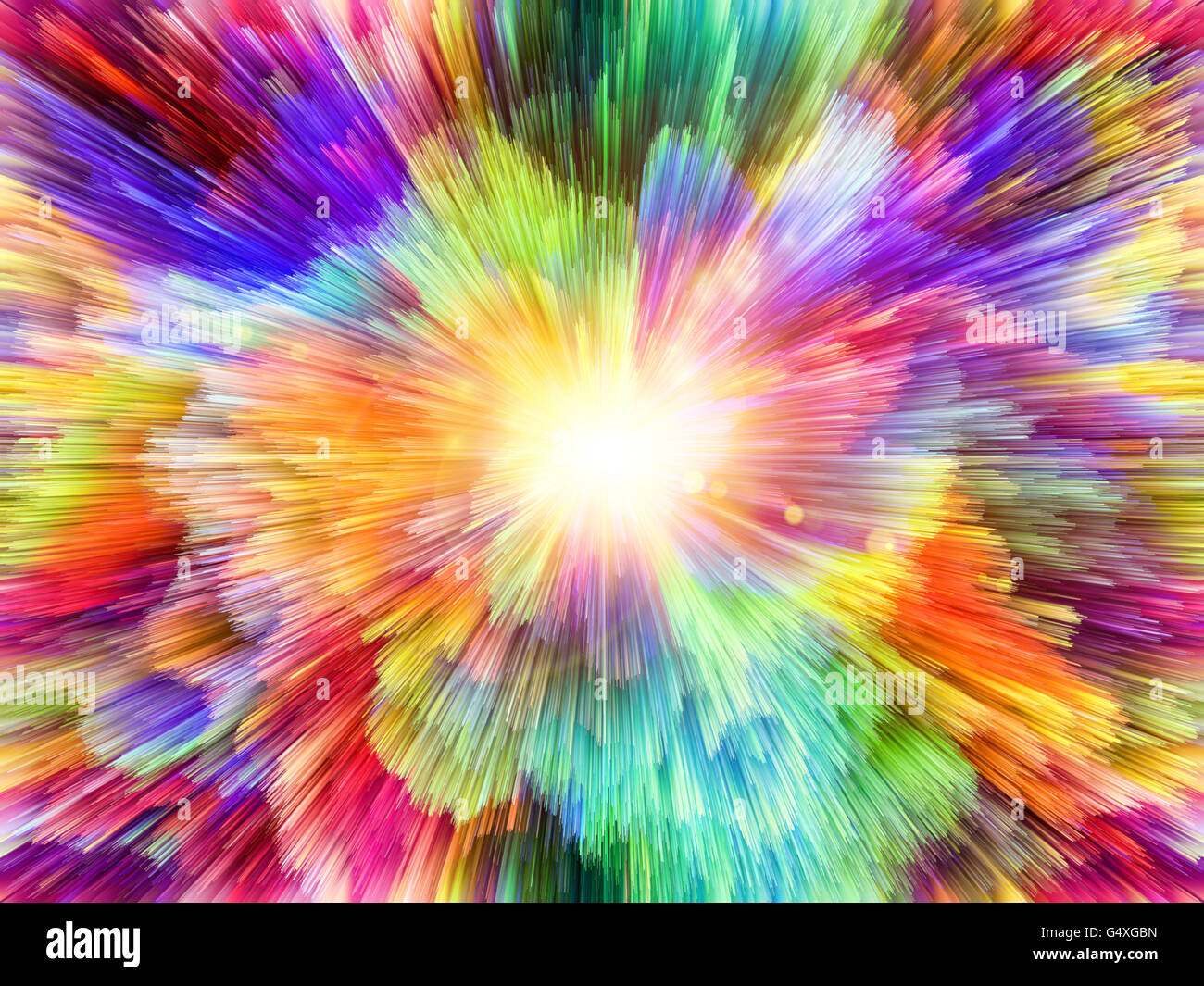 Color Explosion series. Abstract design made of colorful streaks on the ...