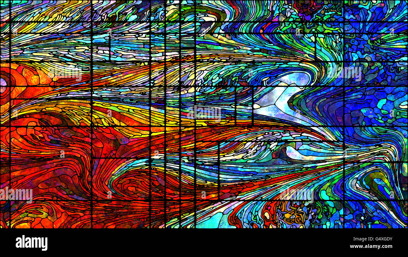 Stained Glass series. Artistic abstraction composed of colorful stained ...