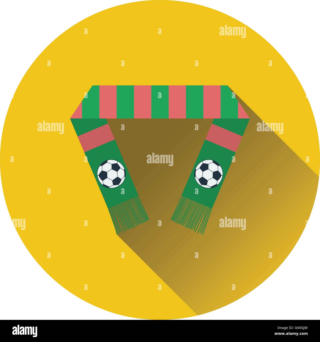 Football fans scarf icon flat hi-res stock photography and images - Alamy