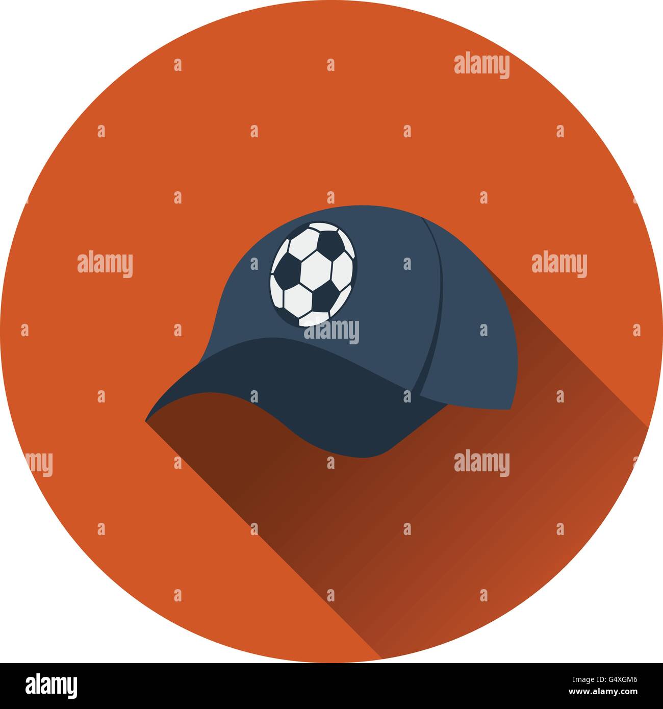 Football fans cap icon. Flat color design. Vector illustration Stock ...