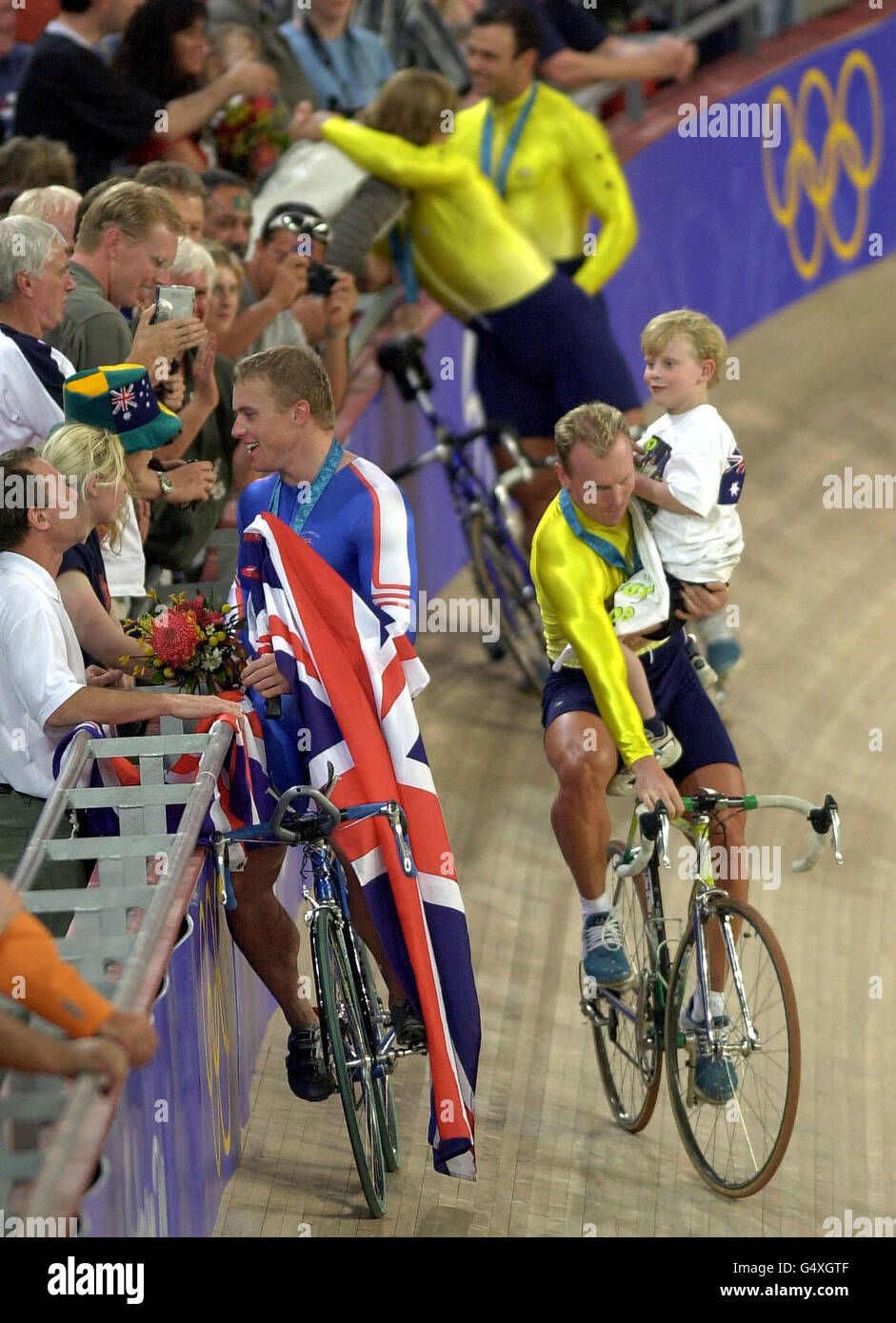 Olympics cycling sprint team Stock Photo - Alamy