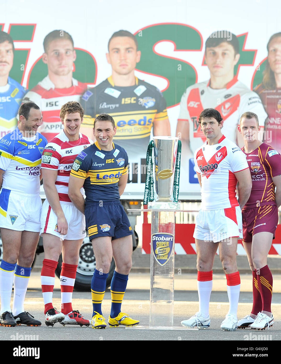 Stobart Super League team captains (left to right) Warrington Wolves ...