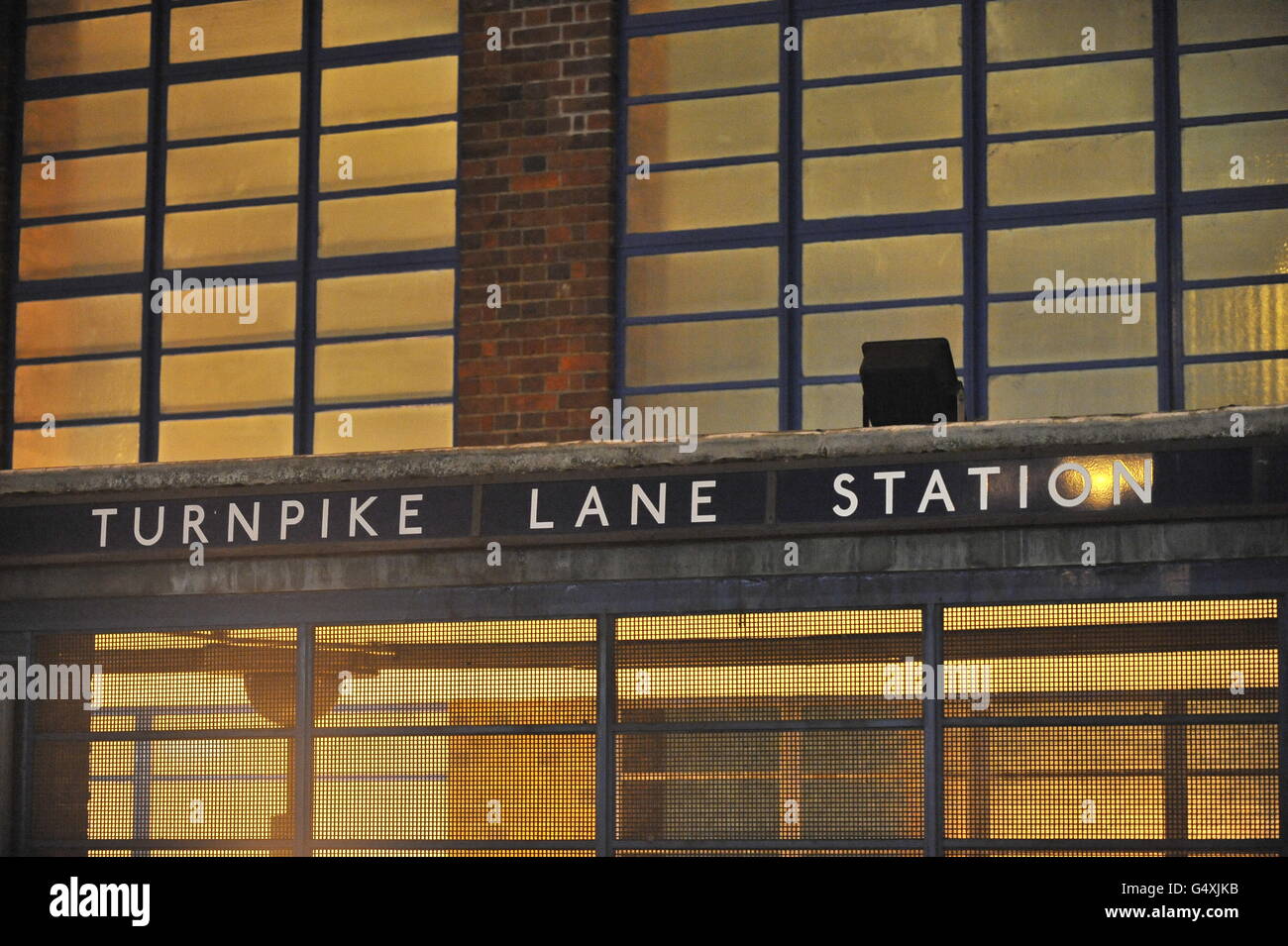 A general view of Turnpike Lane Underground station, London, as police ...