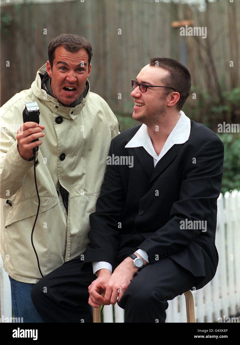 Mark Lamarr Vaughan haircut Stock Photo - Alamy