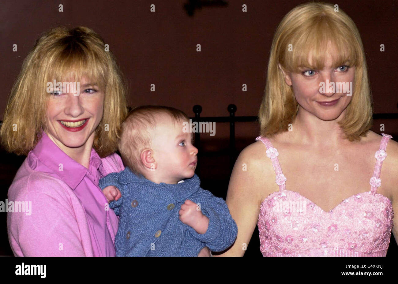 Actress Jane Horrocks (L) and her nine month old daughter Molly, in ...