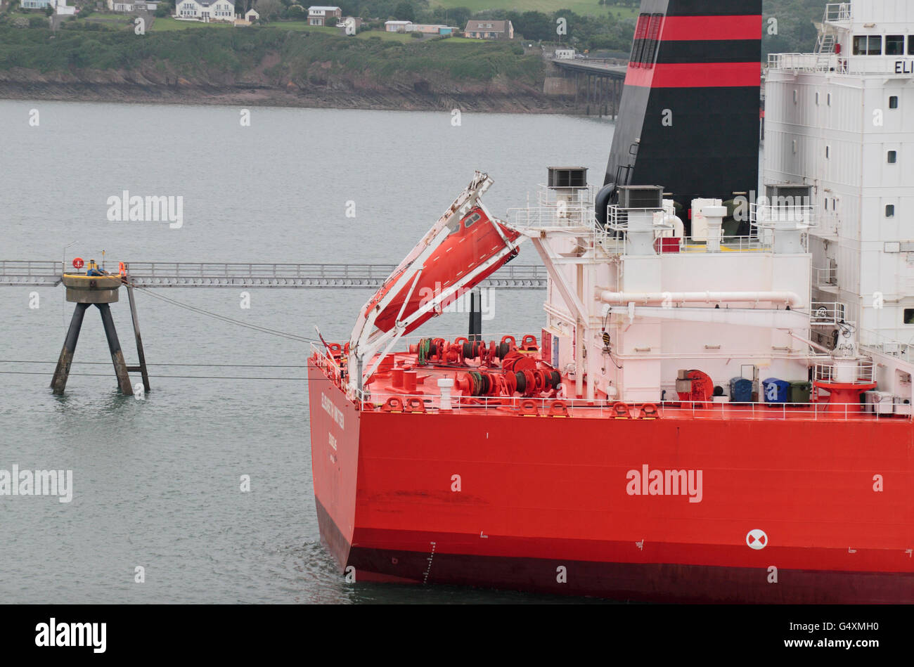 Stern Freefall liftboat on the "Elizabeth Knutsen" crude oil tanker in ...