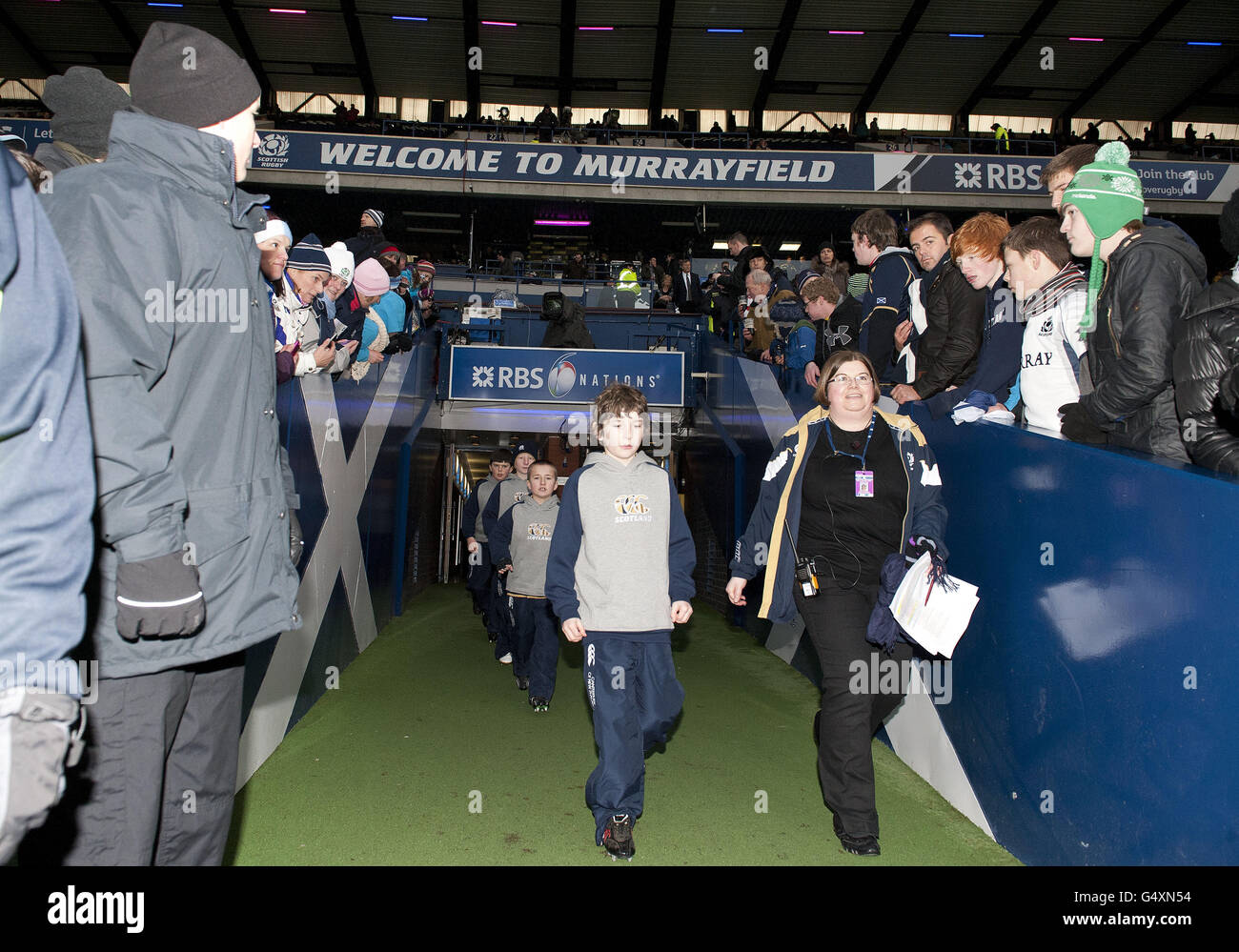 Mascots rbs 6 nations match murrayfield stadium hi-res stock ...