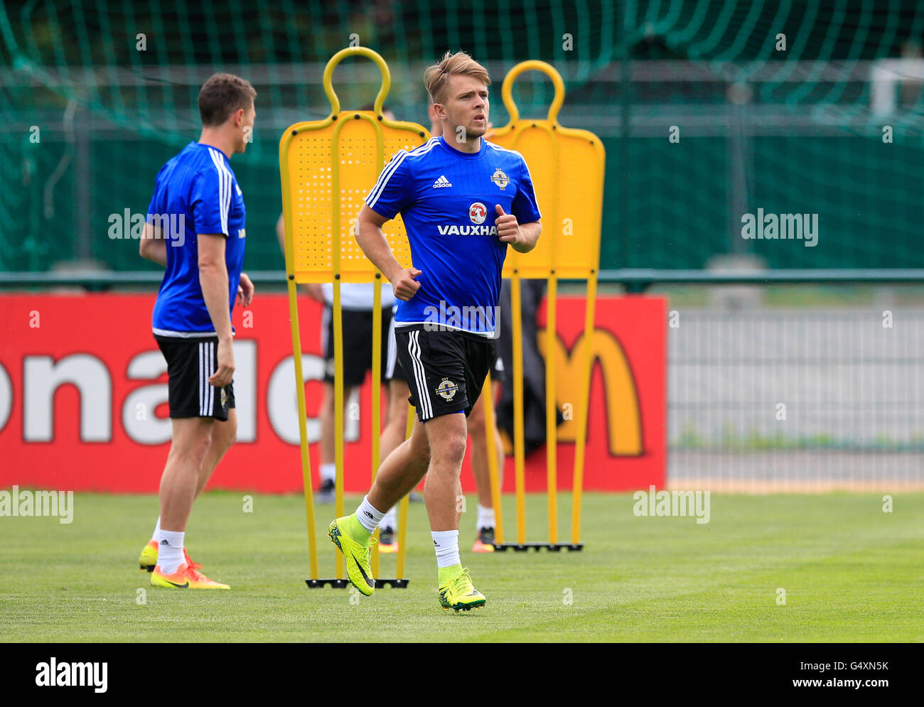 Northern Ireland's Jamie Ward during the training session at Saint ...