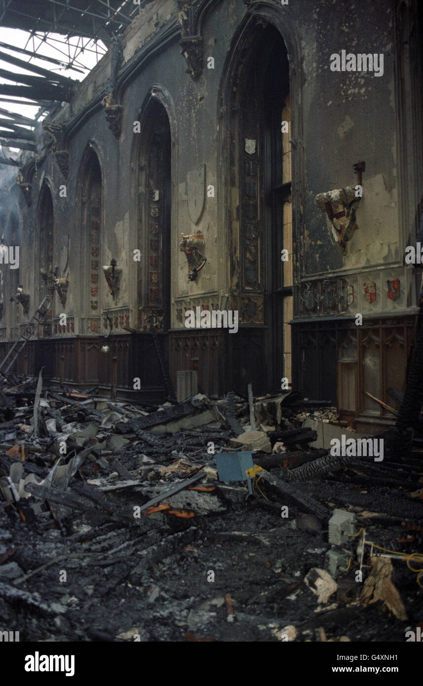 Disasters and Accidents - Windsor Castle Fire - Windsor Stock Photo - Alamy