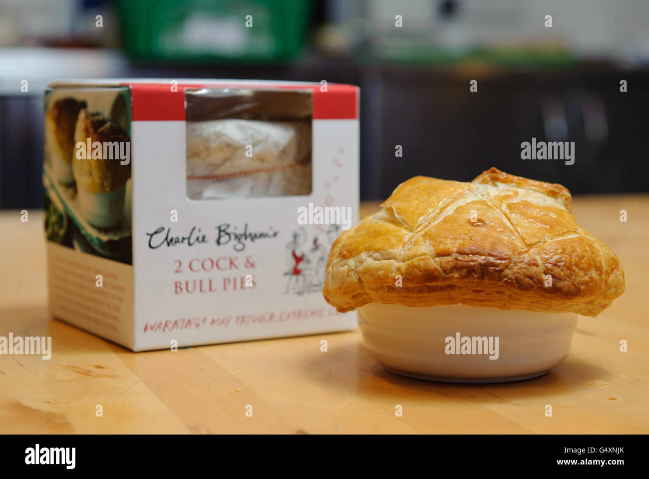 A limited edition Charlie Bigham Cock & Bull pie created by Bigham for ...