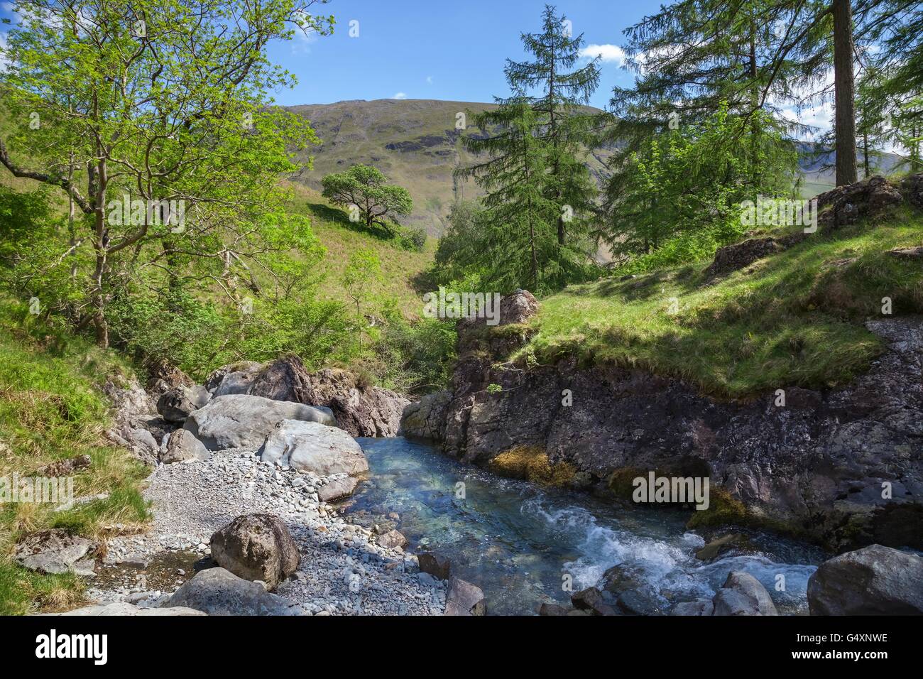 Ritson's Force, Wasdale Head, The Lake District, Cumbria, England Stock ...
