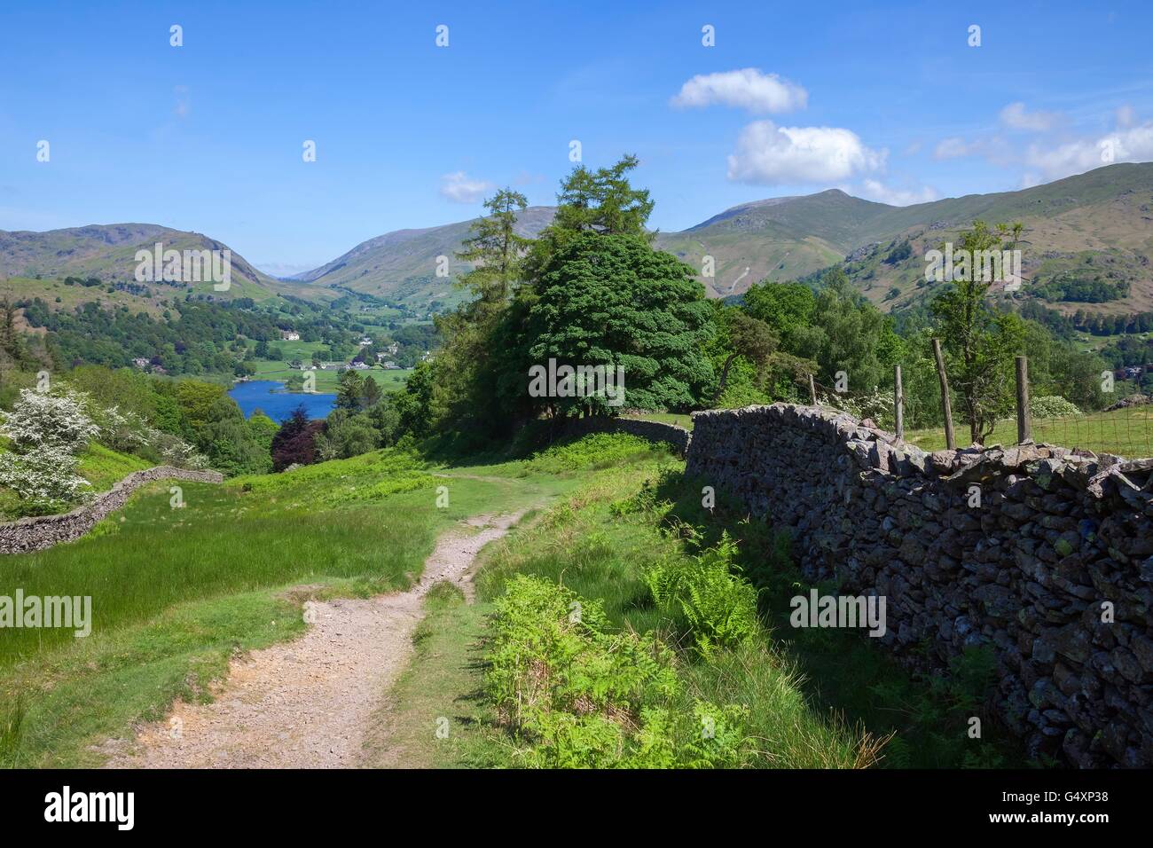View towards Grasmere, The Lake District, Cumbria, England Stock Photo ...
