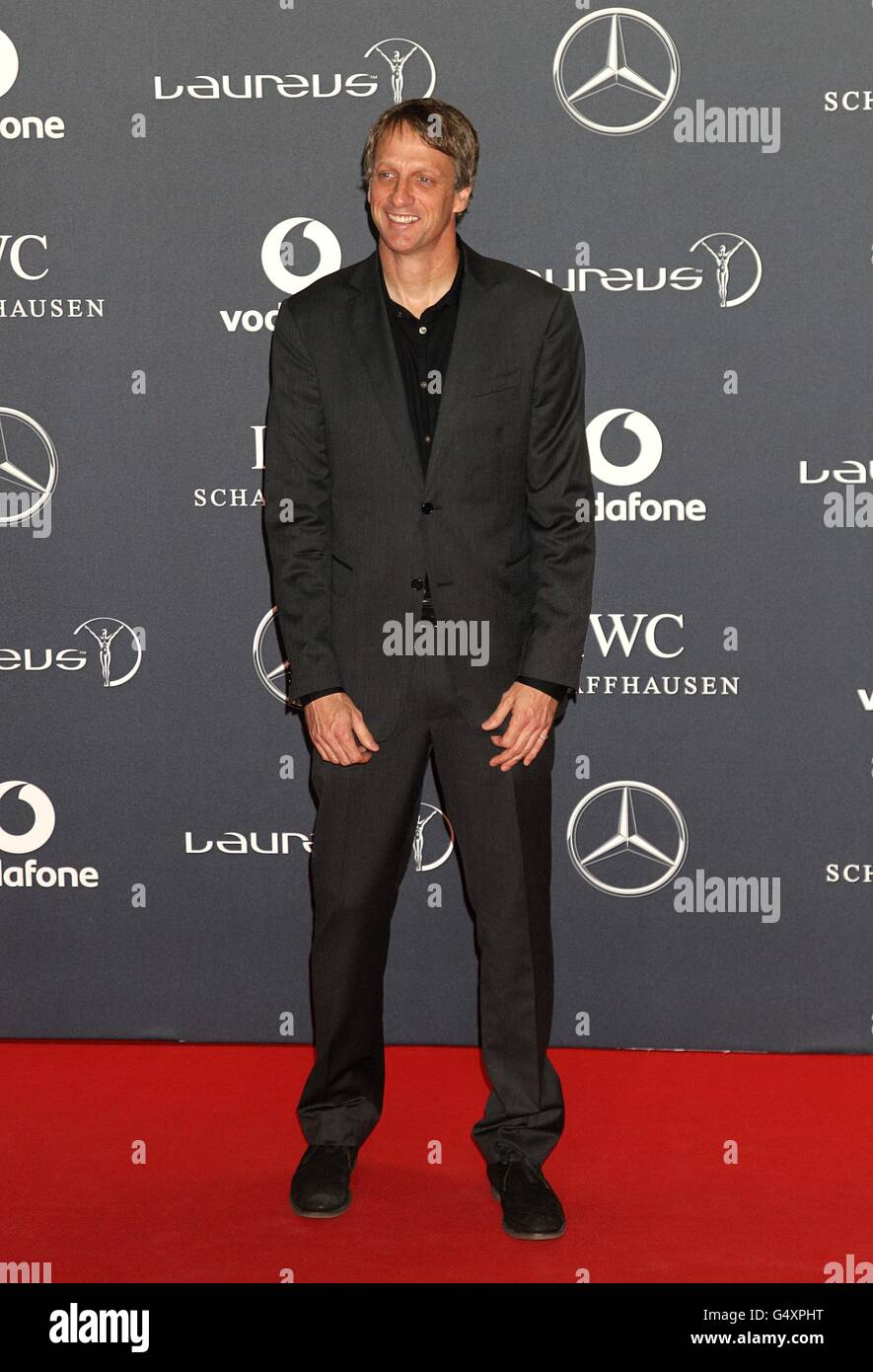 Tony Hawk arriving for 2012 Laureus World Sports Awards, at Central ...