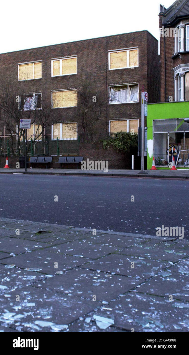 The scene in Holloway, North London, where five people were injured ...