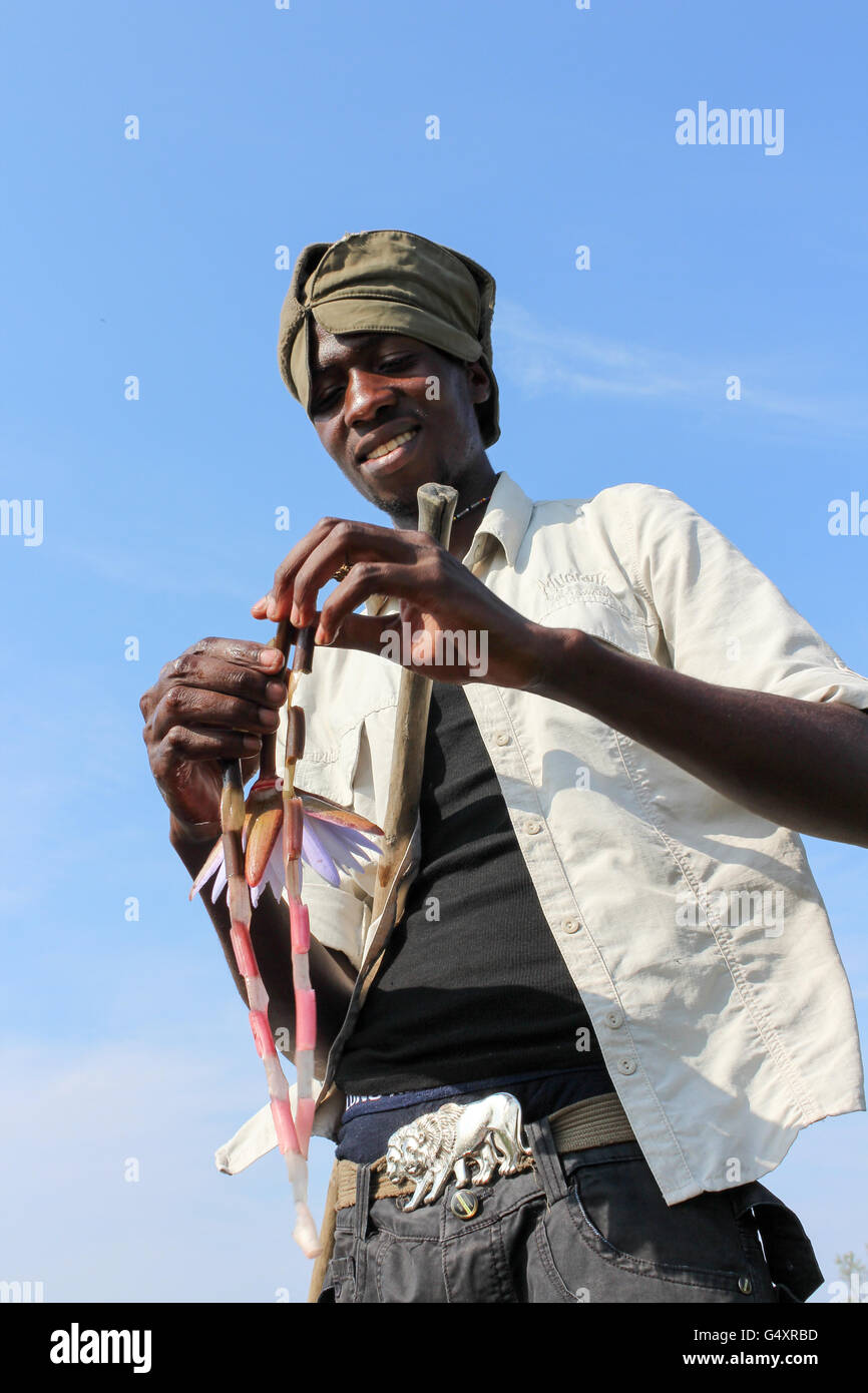 Botswana, Northwest, Ngamiland North, Okavango Delta, On Mokoro ...