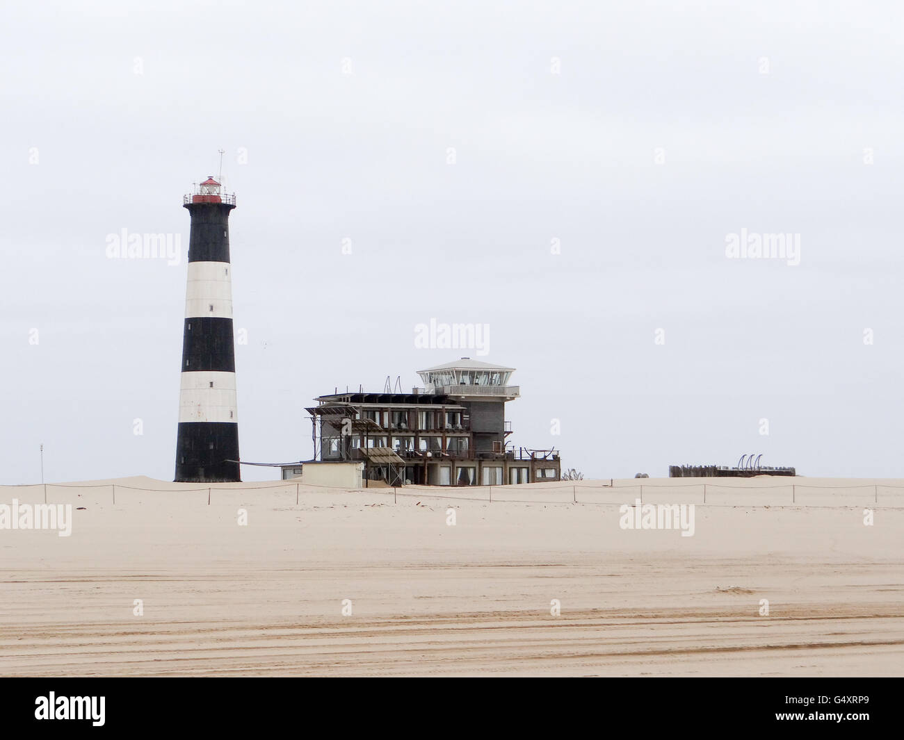 Namibia, Erongo, Walvis Bay, Lighthouse Pelican Point Stock Photo - Alamy