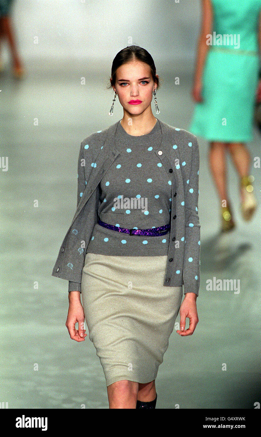 A model wears a creation from the collection of designer Clements ...