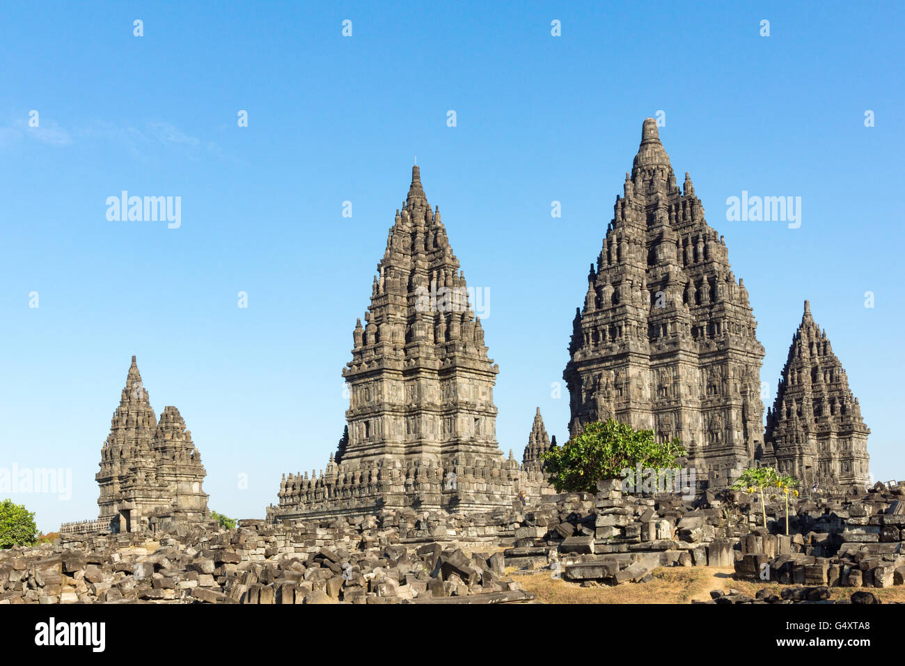 Indonesia, Java, Yogyakarta, Hindu temple complex Prambanan Stock Photo ...