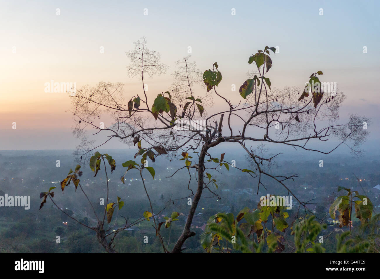 Indonesia, Java, Yogyakarta, To sunset at the Hindu temple complex ...