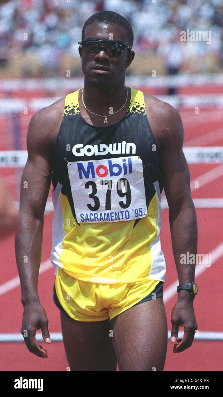 ATHLETICS SACRAMENTO. ROGER KINGDOM, USA - 110M HURDLES Stock Photo - Alamy
