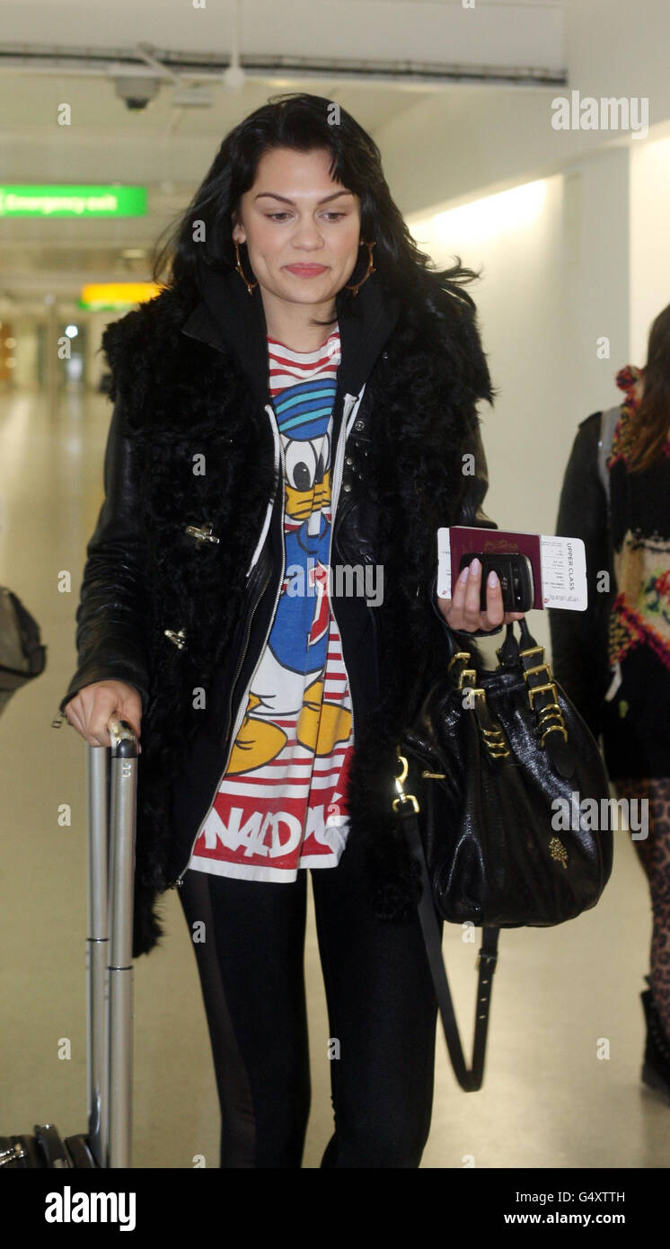 Jessie J sighting - Heathrow Stock Photo - Alamy