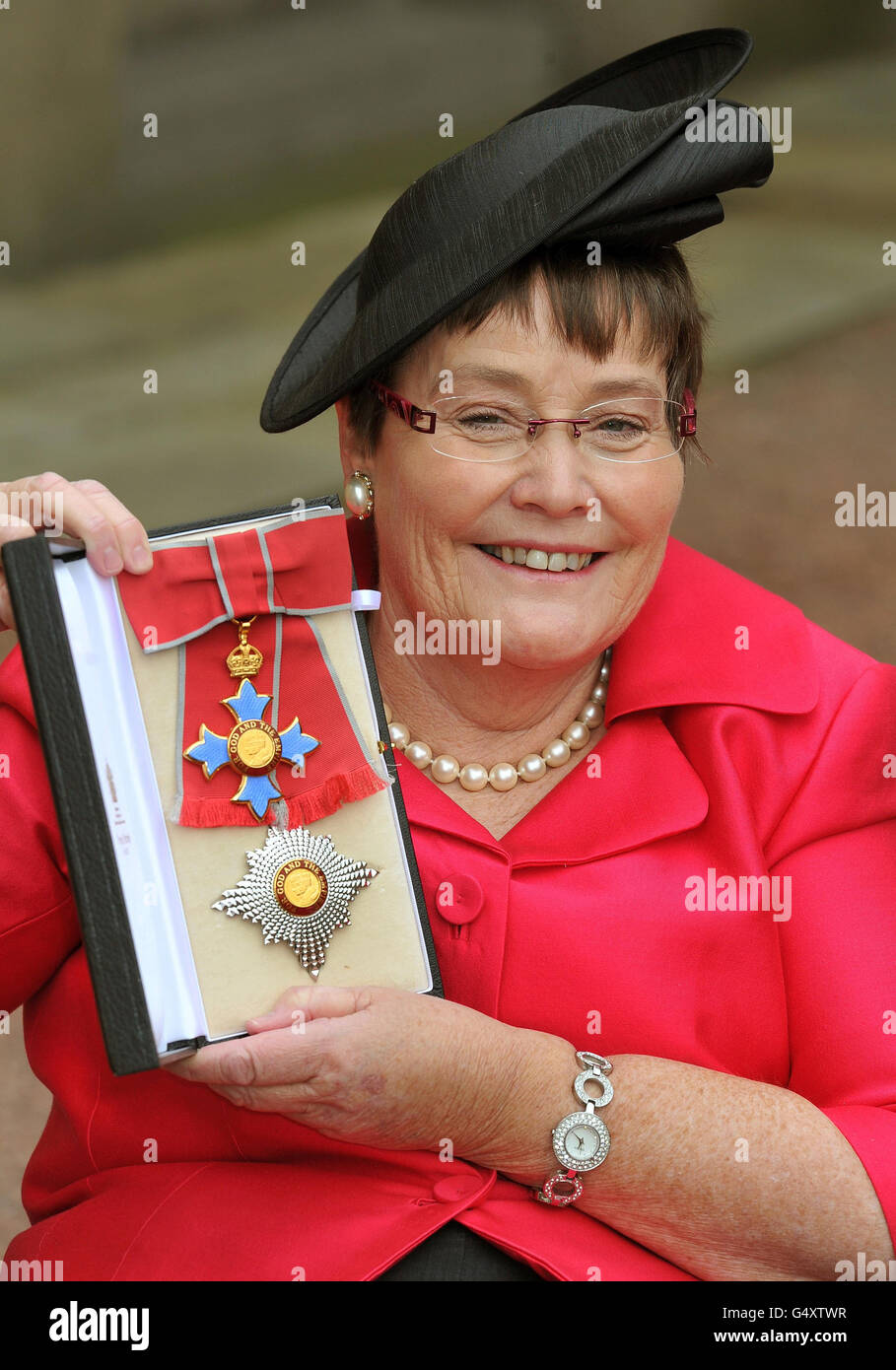 Dame anne begg proudly holds award presented by prince wales hi-res ...