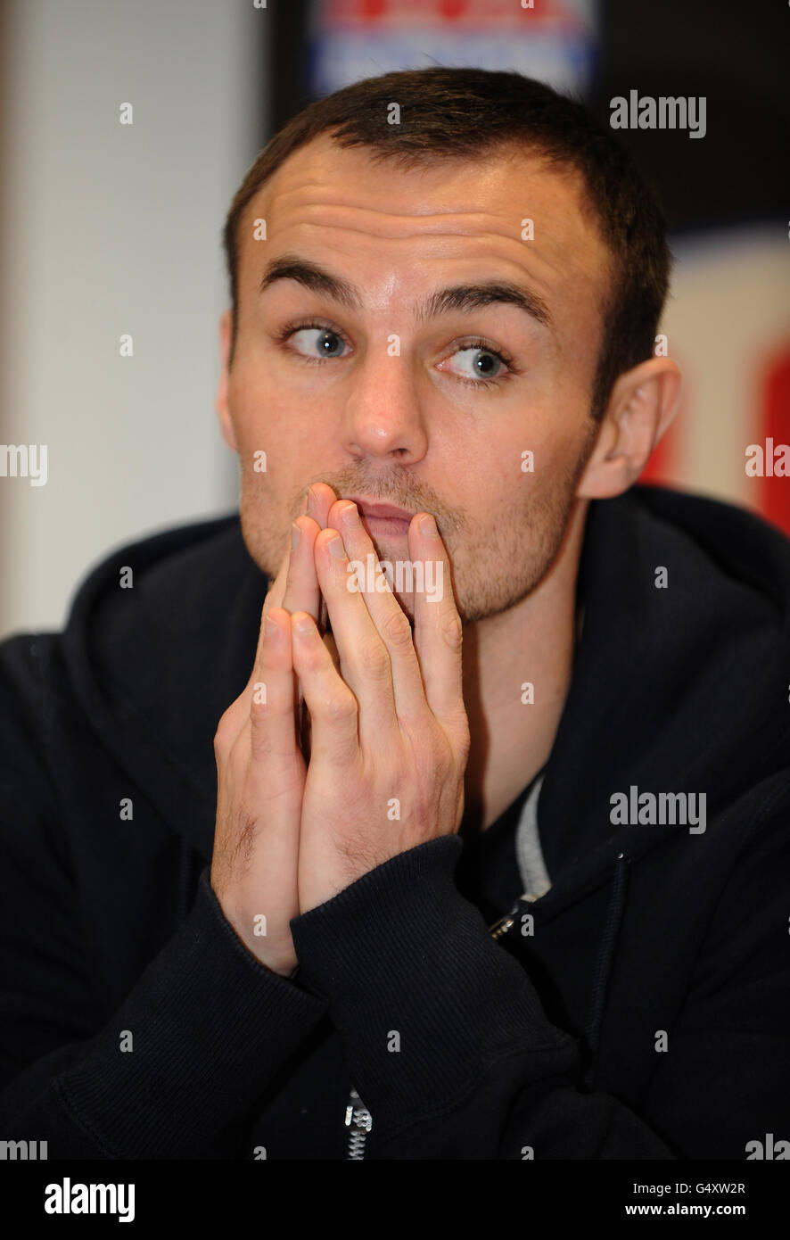 Kevin Mitchell during a press conference at Frank Warren Promotions ...