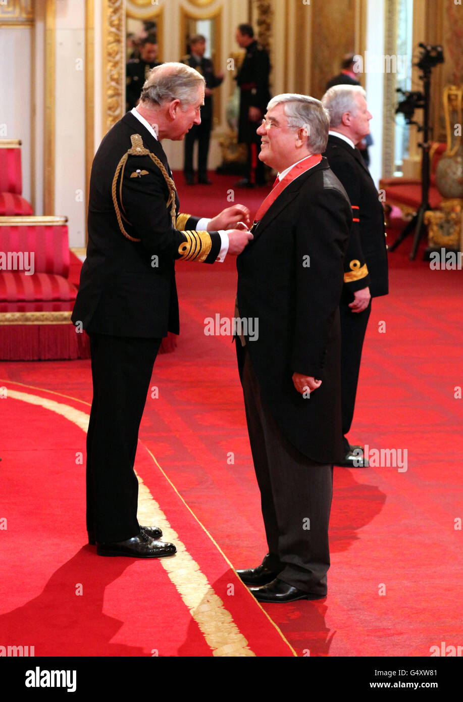 Made cbe by prince wales investiture ceremony buckingham palace hi-res ...