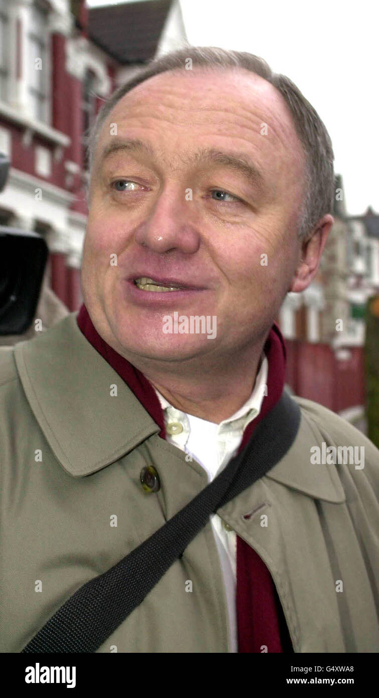 Ken Livingstone leaves his home in Willesden, North London following ...