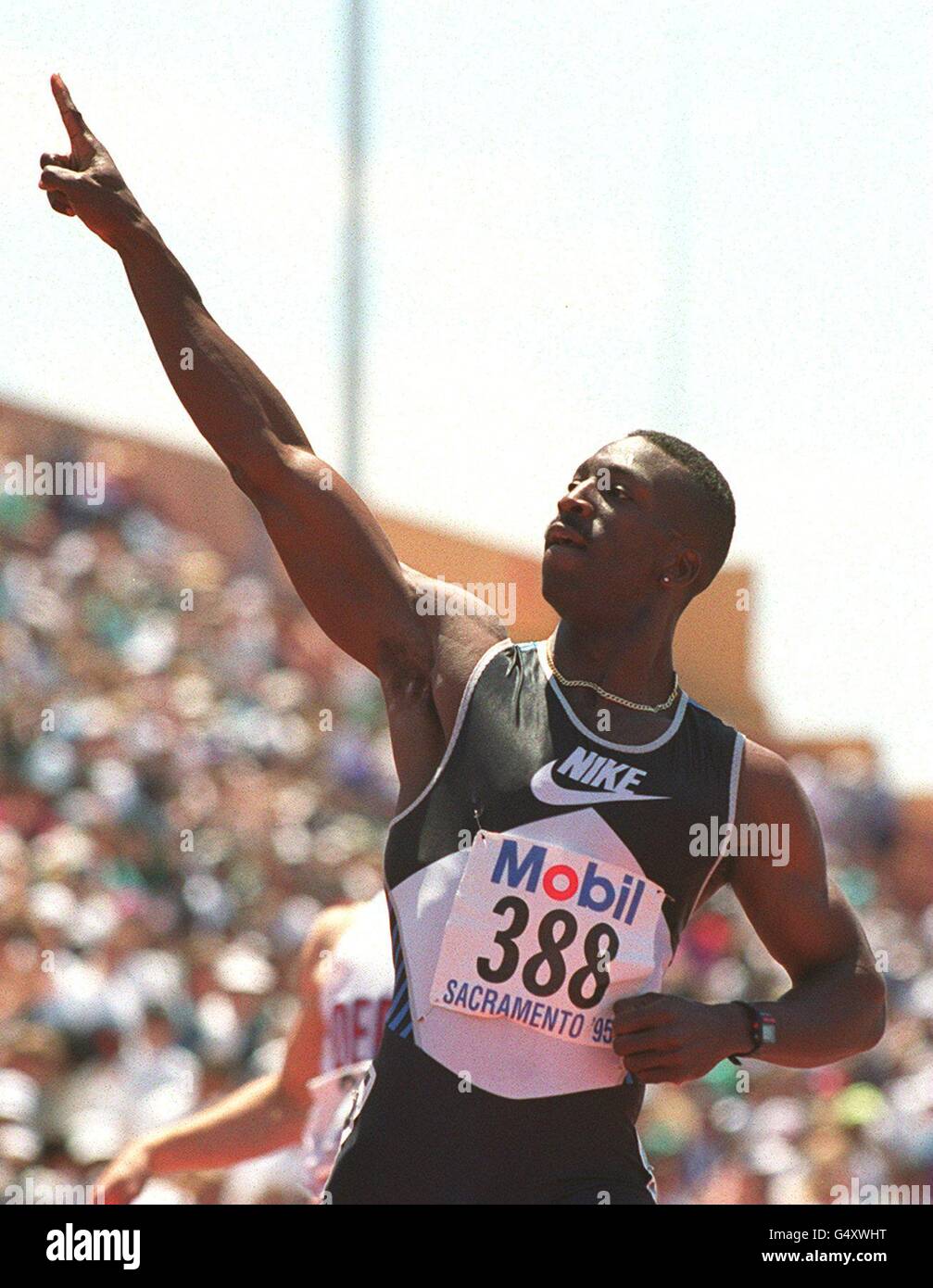ATHLETICS - SACRAMENTO. MICHAEL JOHNSON, USA - 400M Stock Photo - Alamy