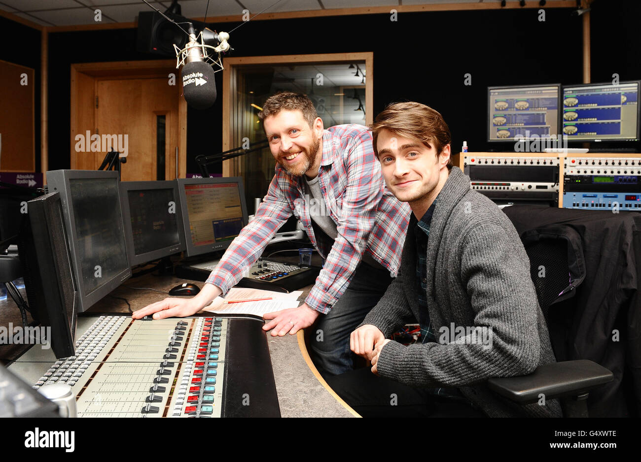 Daniel Radcliffe at Absolute Radio - London. Dave Gorman and Daniel ...