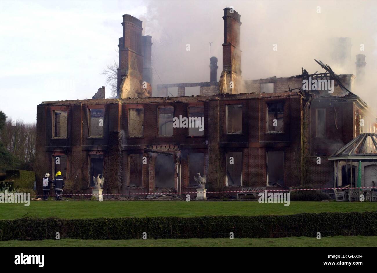 Tangley House Fire Stock Photo - Alamy