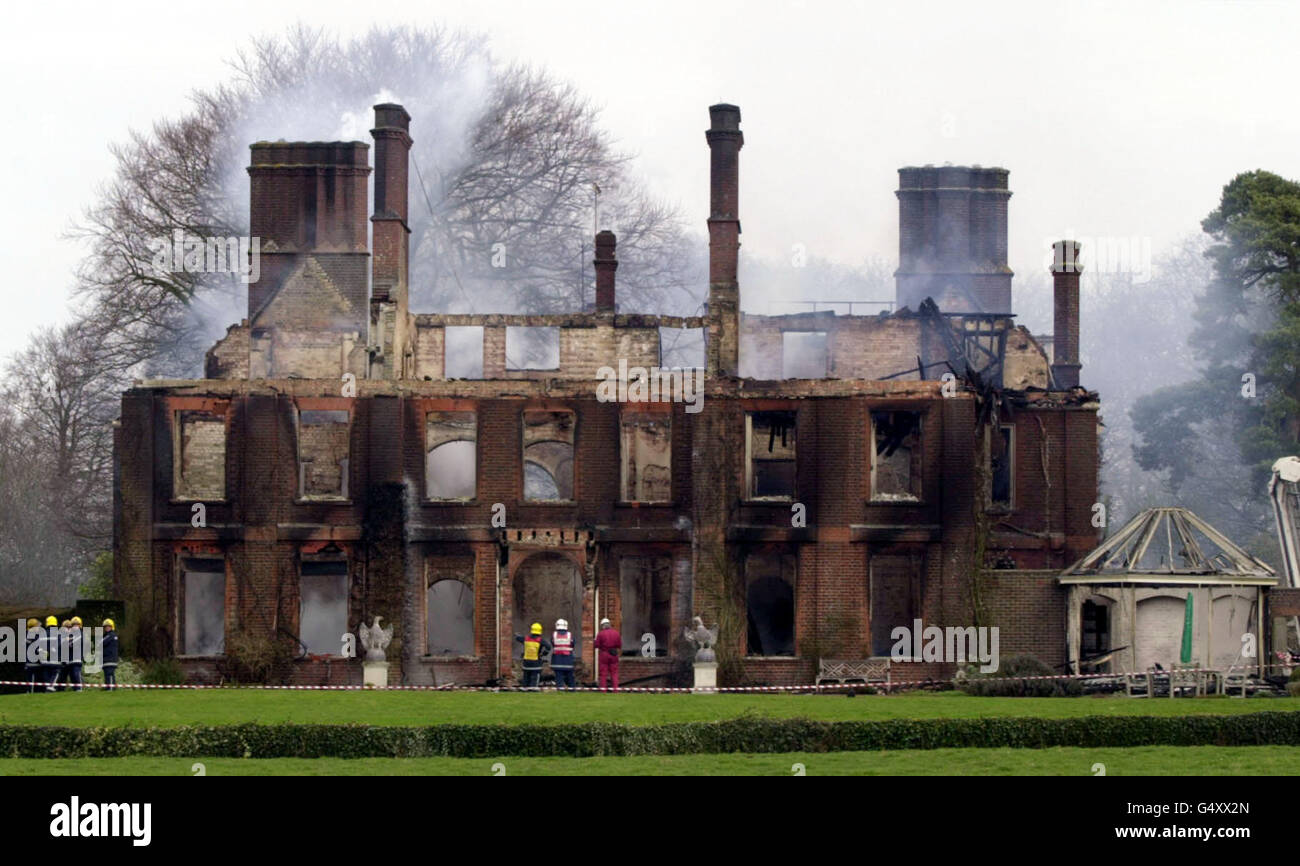 Firefighters at the home of Conservative MP Michael Colvin. Rescuers ...