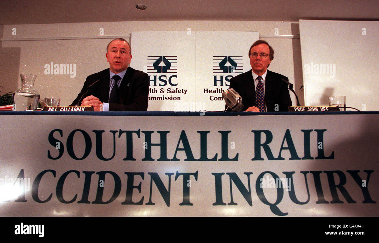 Southall Rail Inquiry chairman Professor John Uff (right) and Health ...